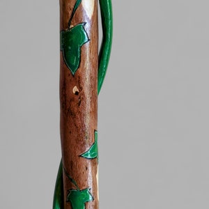 Hand Painted Walking Stick- Vine With Growing Ivy - Etsy