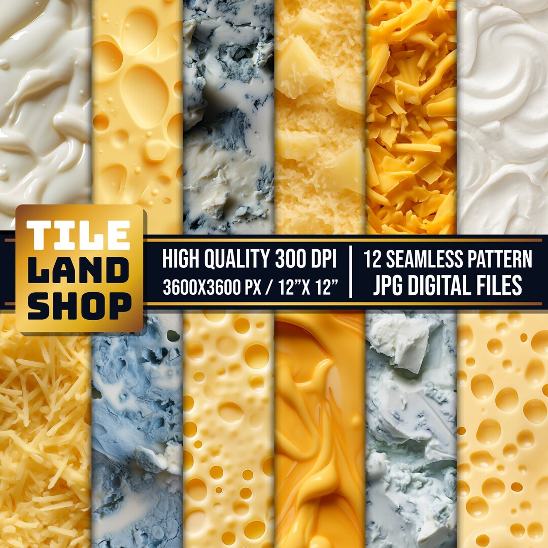 Cheese Pattern, Food Pattern, Cheesy Digital Images, Seamless Pattern ...