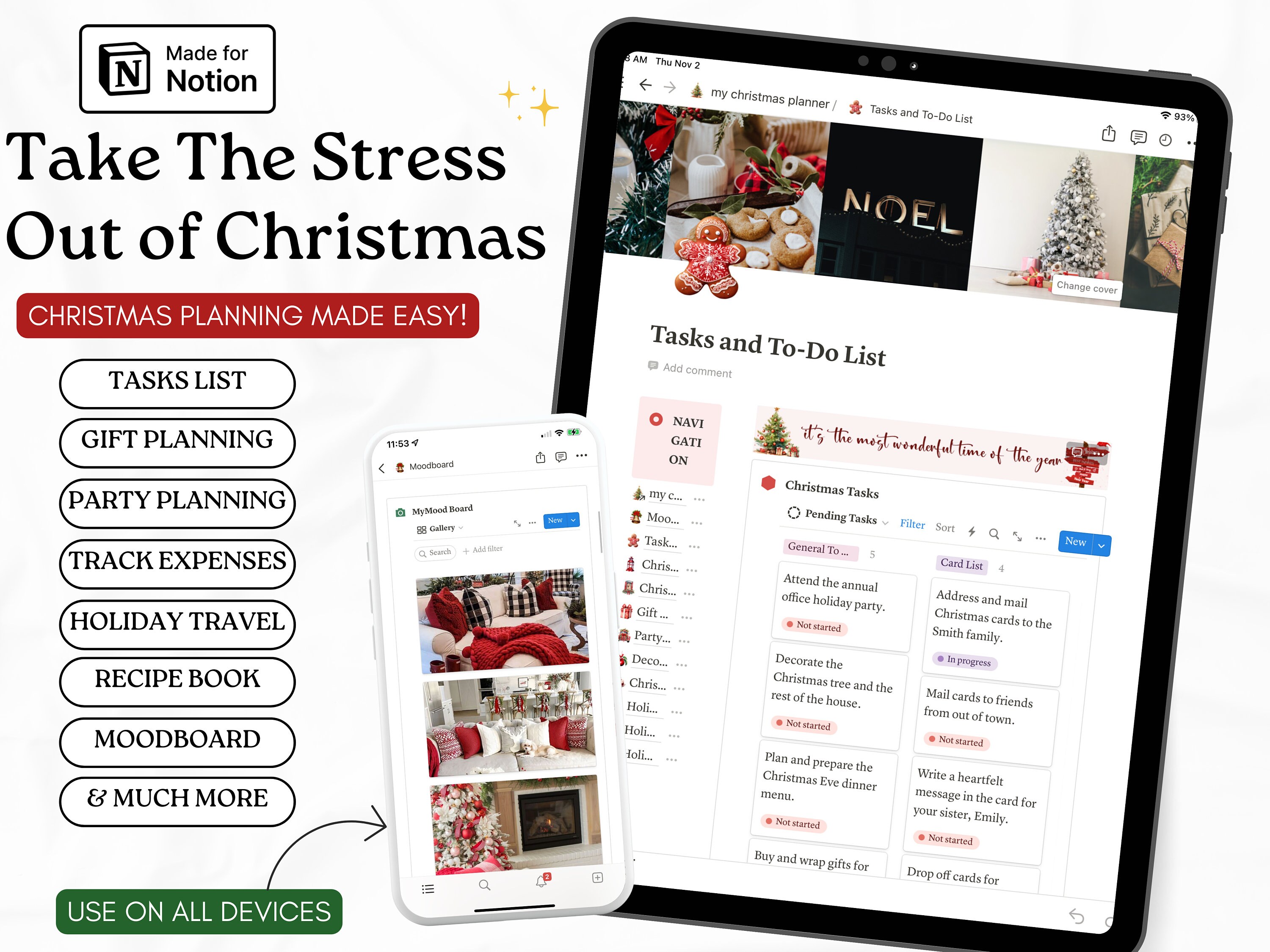 Notion Christmas Planner Holiday Planner Notion Christmas Planner ...