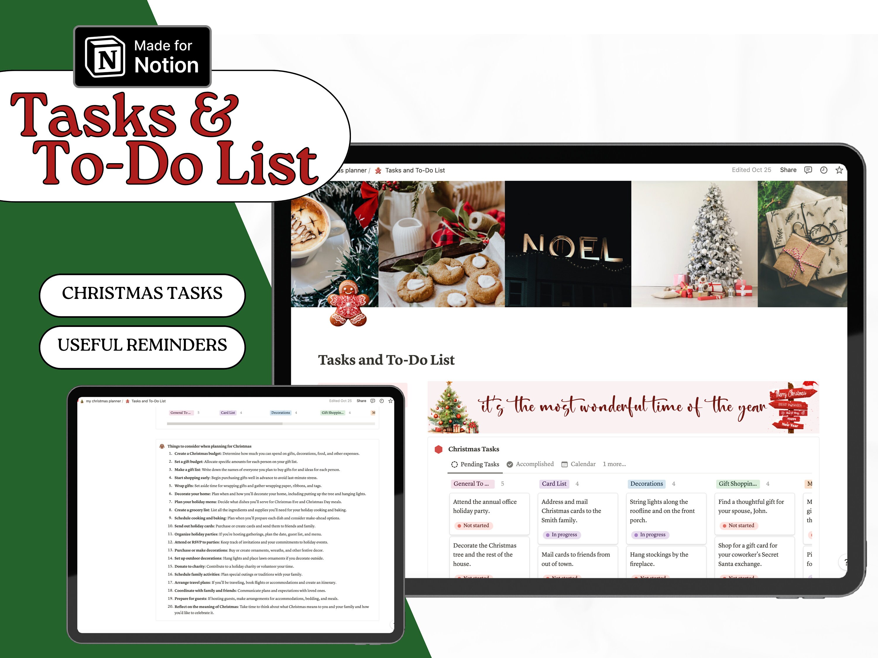 Notion Christmas Planner Holiday Planner Notion Christmas Planner ...