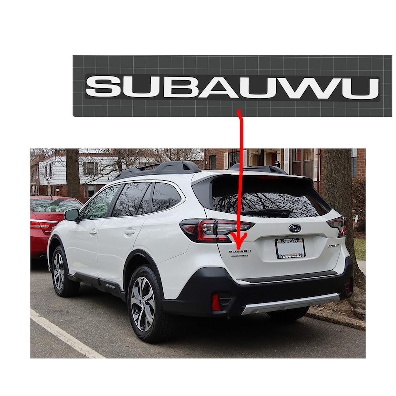 3D Printed SUBAUWU Badge - Car Rear SUBARU LOGO Replacement, Glue Not ...
