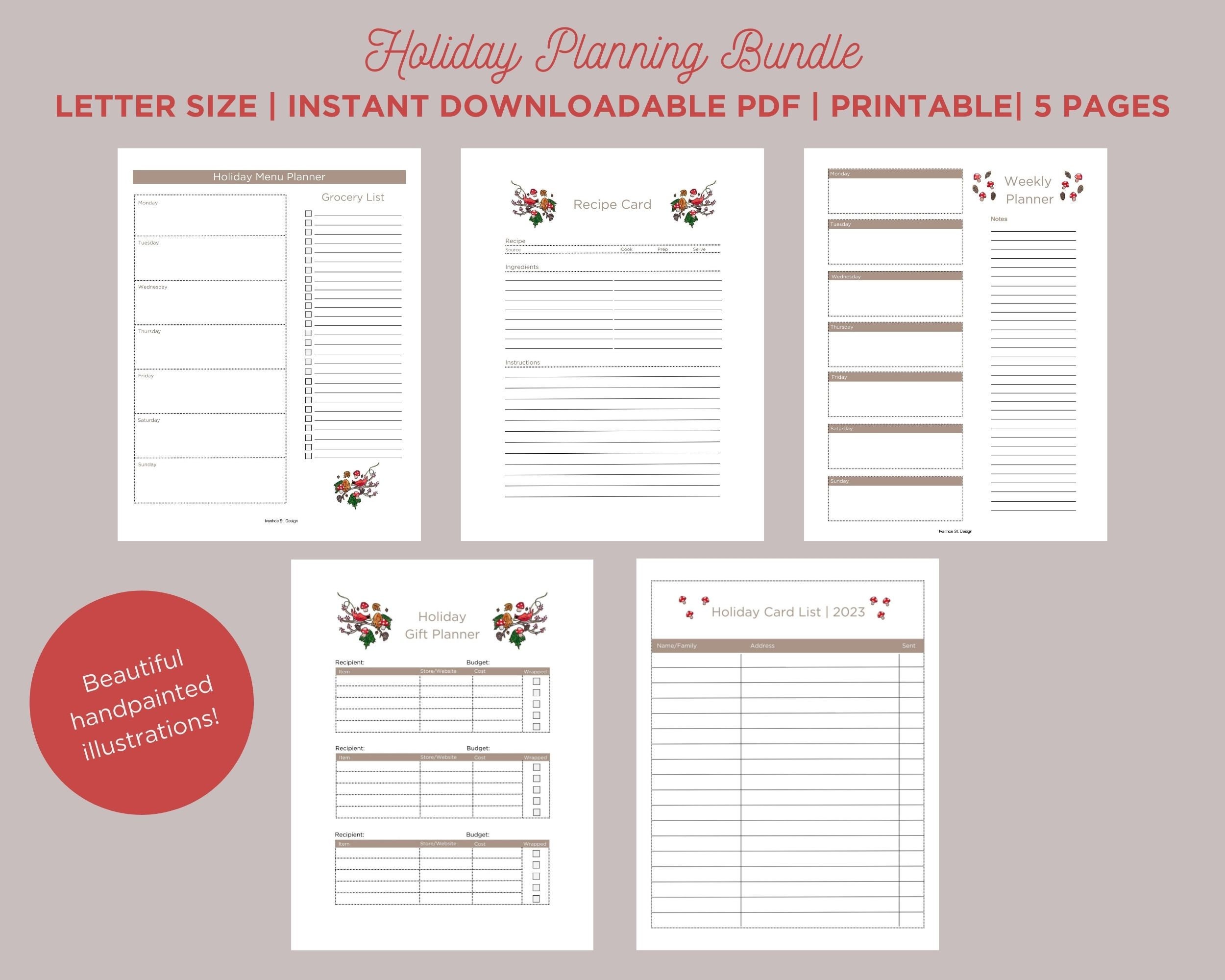 Christmas Planner Printable, Holiday Planner, Printable Holiday, Happy ...