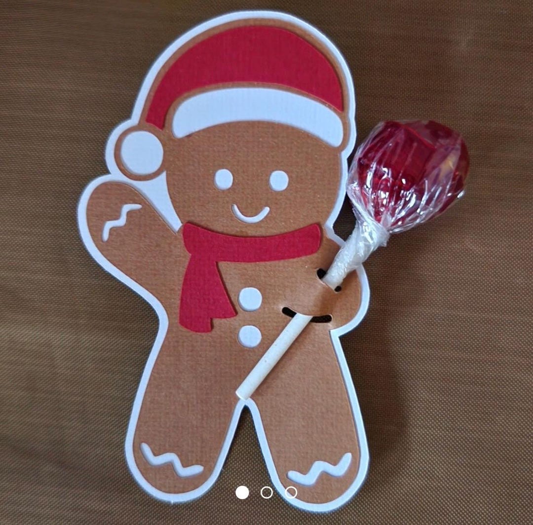 Christmas Gingerbread Man Lollipop Holder - Etsy