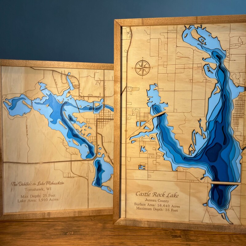 Custom Lake Map - Etsy
