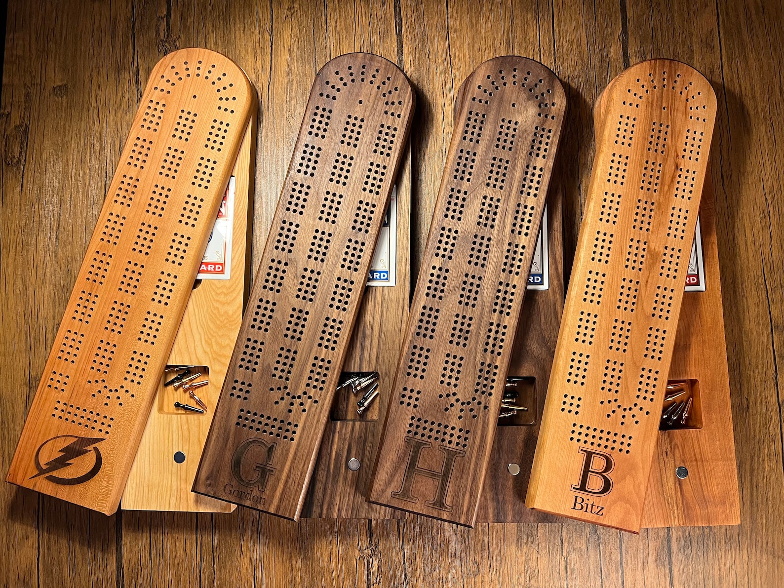 Personalized Cribbage Board With Card and Peg Storage Custom Cribbage ...