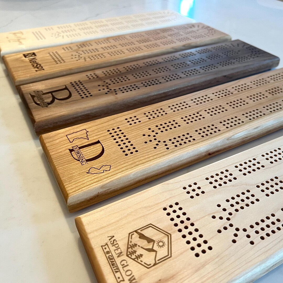 Personalized Wood Cribbage Board With Peg Storage • Custom Engraved ...