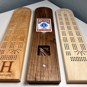 Personalized Cribbage Board With Card and Peg Storage • Custom Cribbage ...