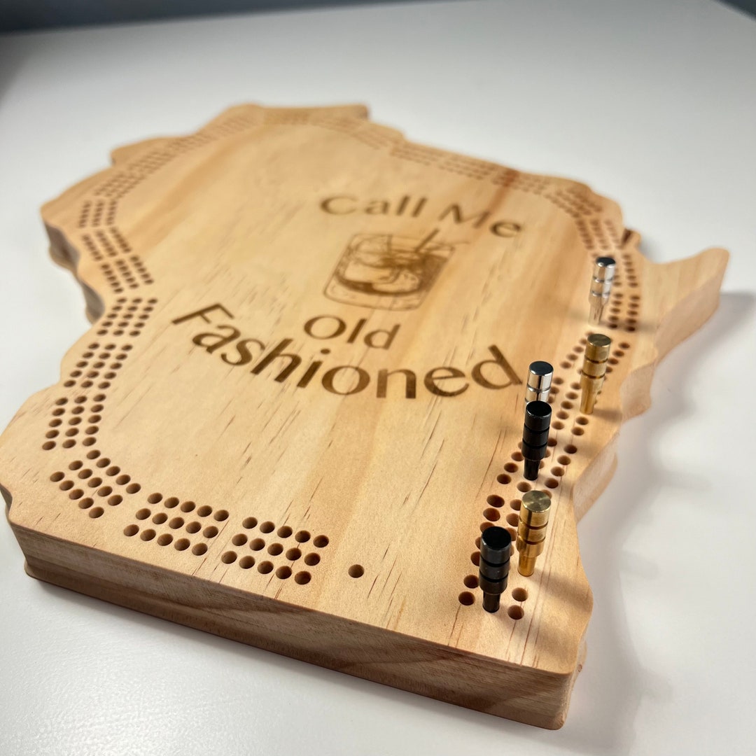Wisconsin Shaped Cribbage Board Cribbage Tournament Board Game Family ...