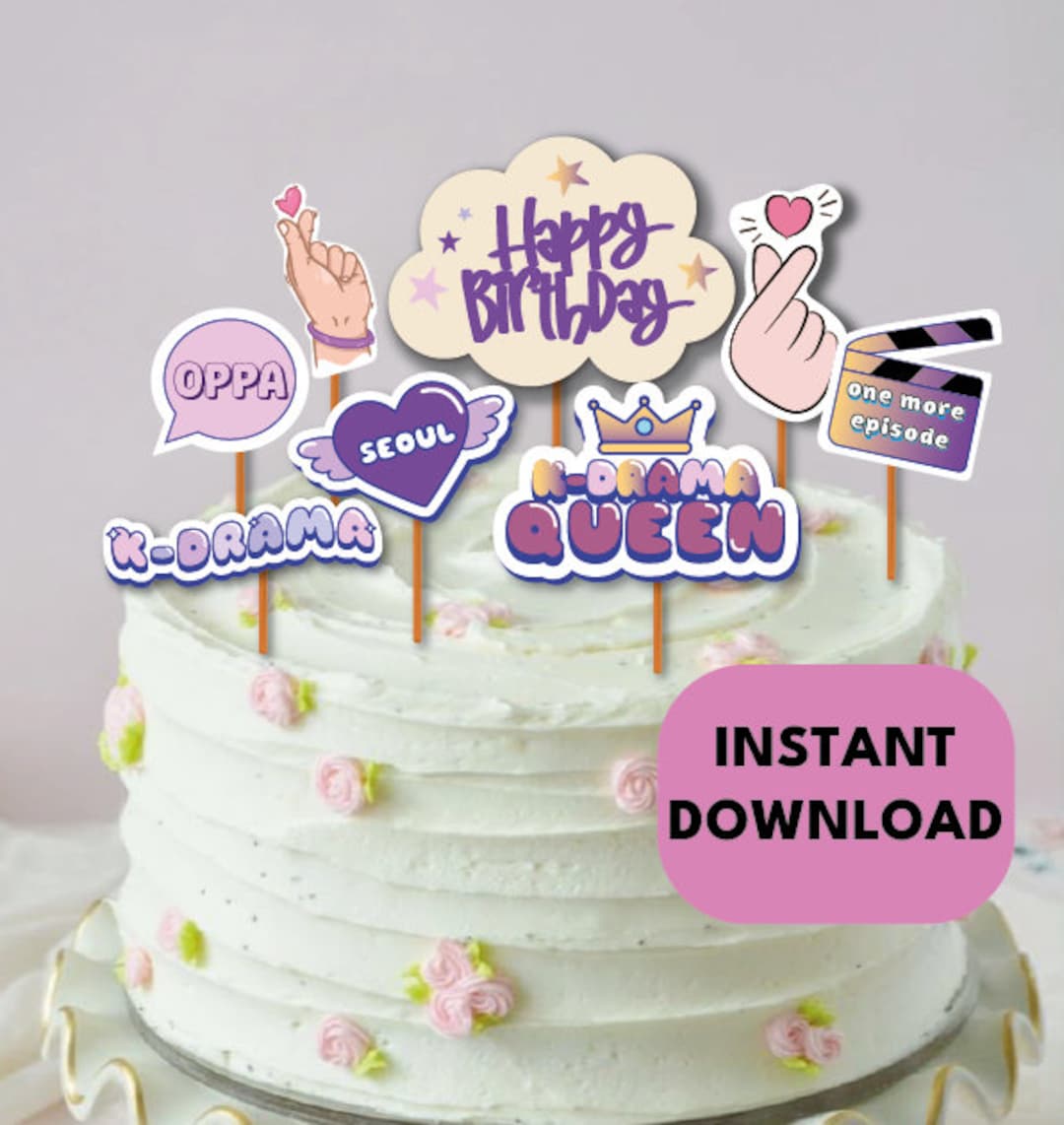KDRAMA CAKE TOPPER Twelve Pieces Digital Archive Korean Dramas - Etsy