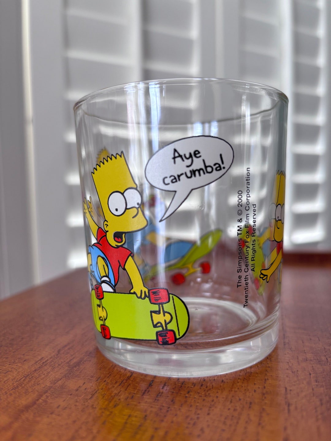 Vintage the Simpsons Nutella Glass,water Glass, Tumbler, Glass Tumbler ...