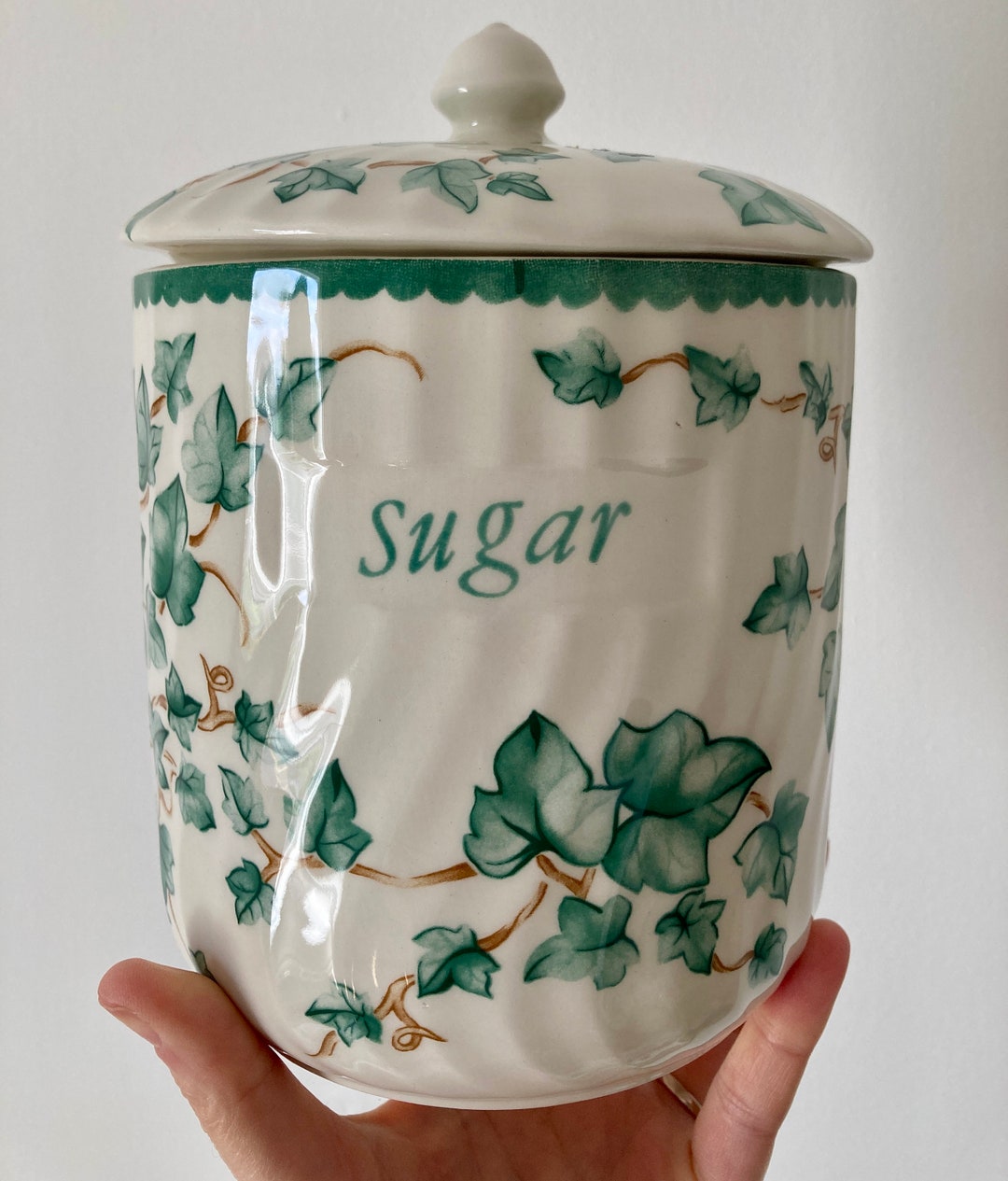 BHS British Home Country Vine Pottery Ceramic Kitchen Storage Jar ...