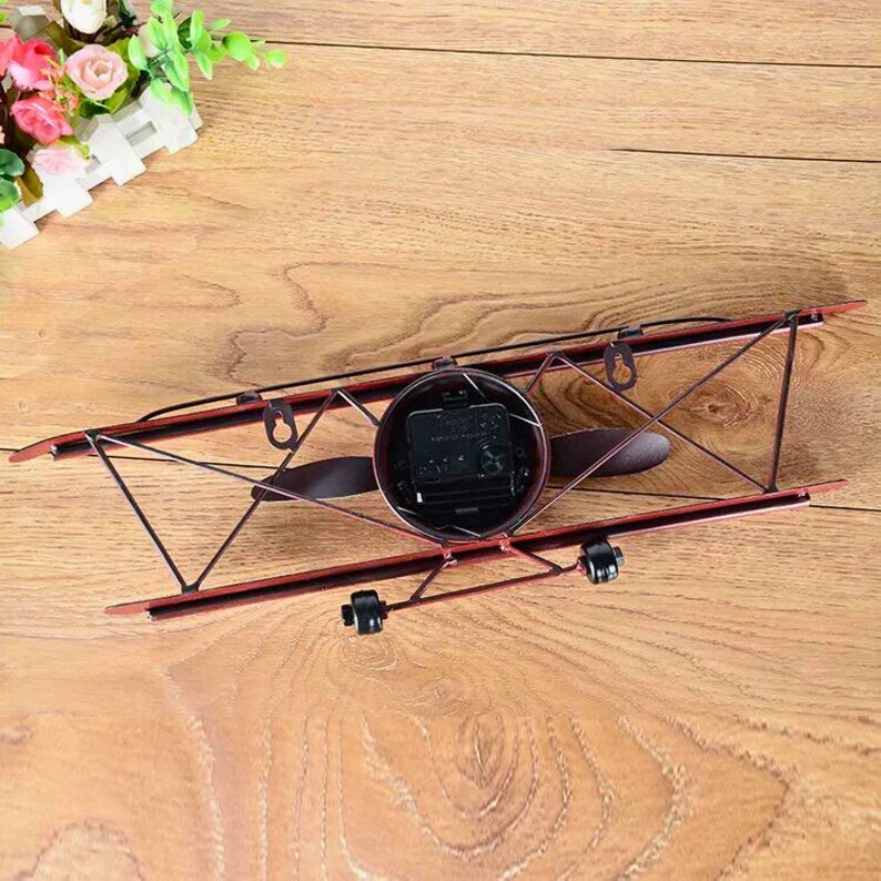 Vintage Metal Airplane Wall Clock Wrought Iron Airplane Wall - Etsy