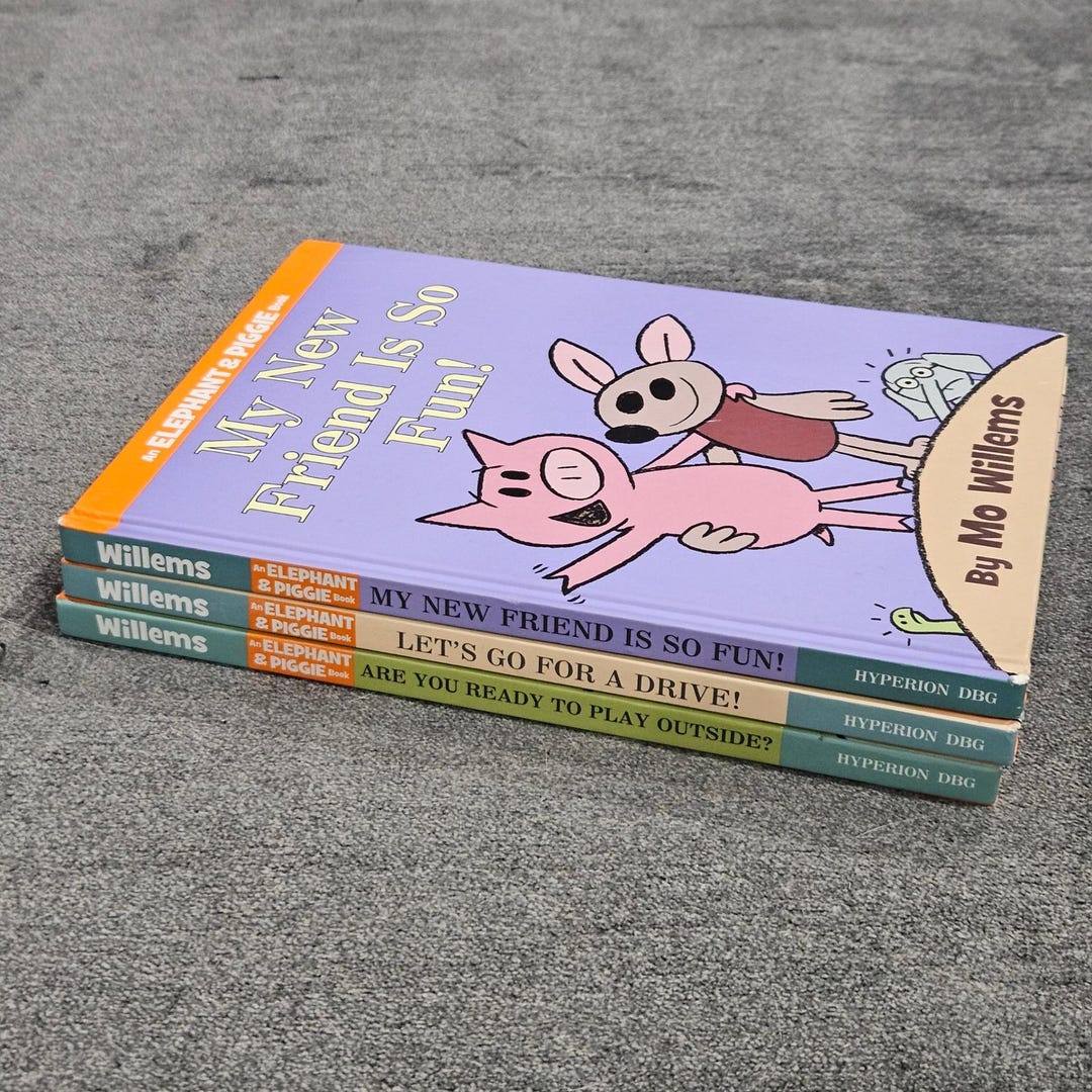 Mo Willems Elephant & Piggie Books, Set of 3 Hardcovers - Etsy