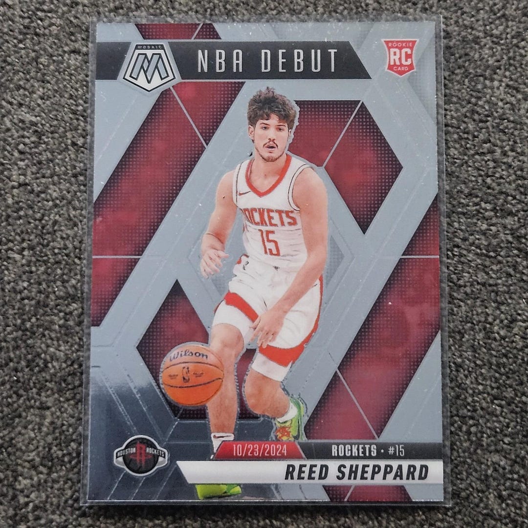 2024-25 Panini Mosaic - NBA Debut Reed Sheppard #252 (RC) Houston ...