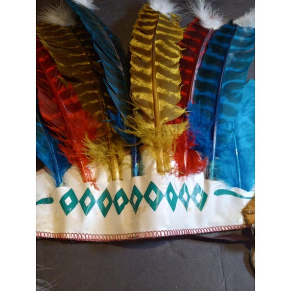 VTG 1960s Cherokee, NC Cherokee Handmade Feather Head… - Gem