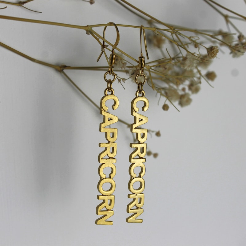 Capricorn Earrings - Etsy