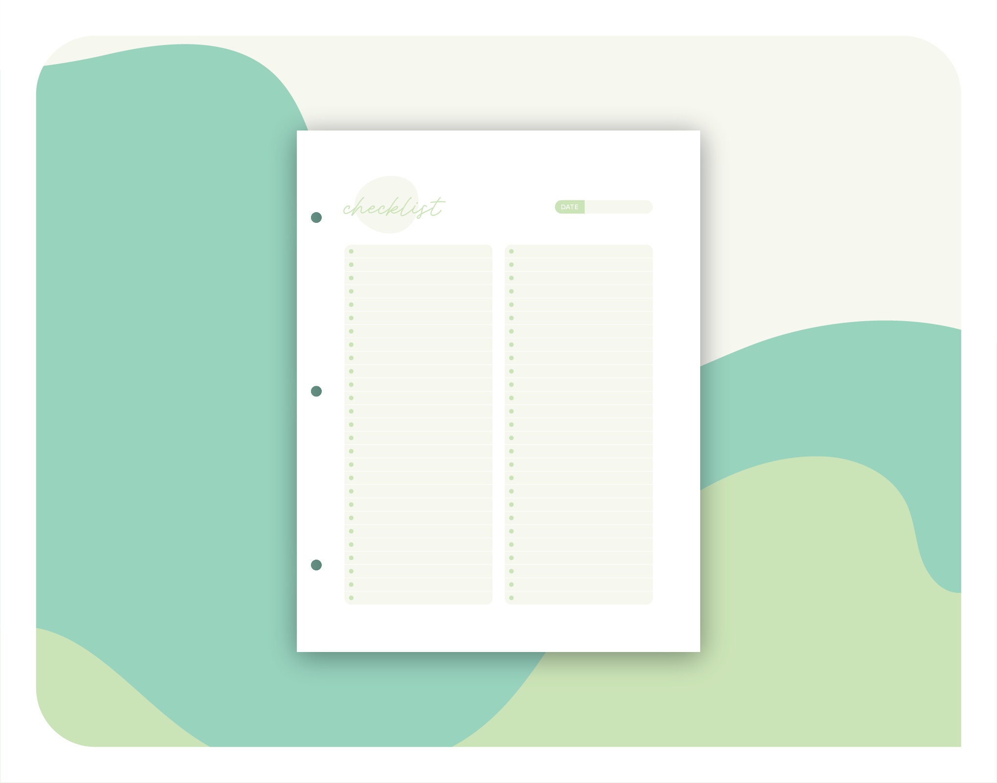Printable Cute Blank Checklist Template, Instant Download PDF, Simple ...