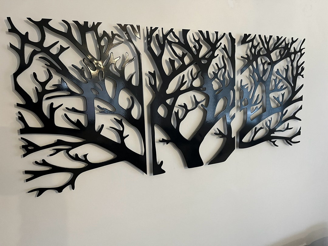 Large 'tree' Design, 3 Piece Wall Art, - Etsy