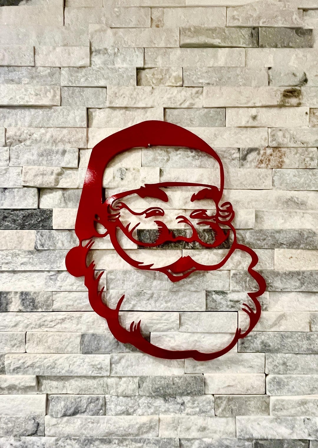 Father Christmas Face Wall Art - Etsy