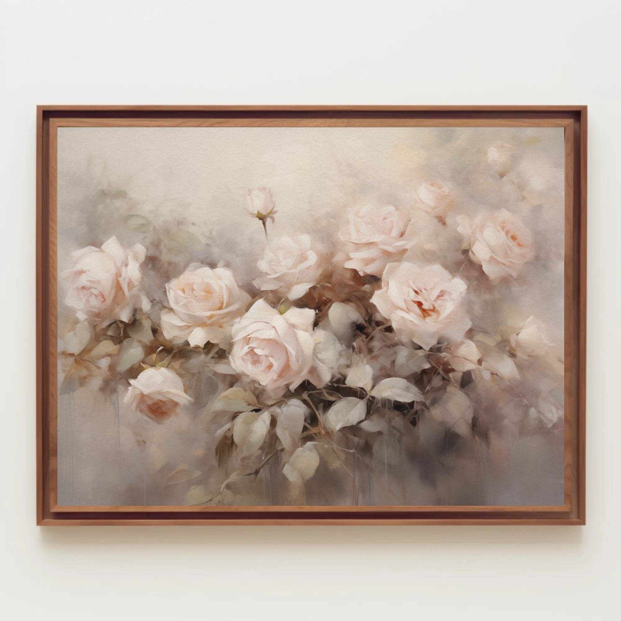 Vintage Pink Roses Oil Painting Instant Download Classic - Etsy