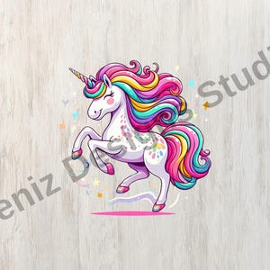 Rainbow Unicorn Png, Sublimation Design, Unicorn Clipart, Colorful Png ...