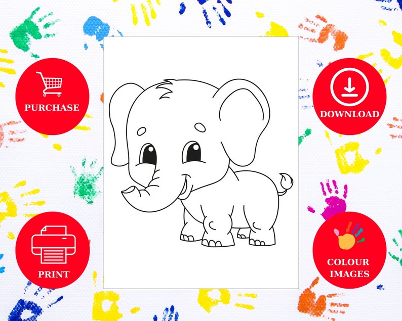 Coloring Book, Children's Creativity, Animal World Coloring Papers, for ...