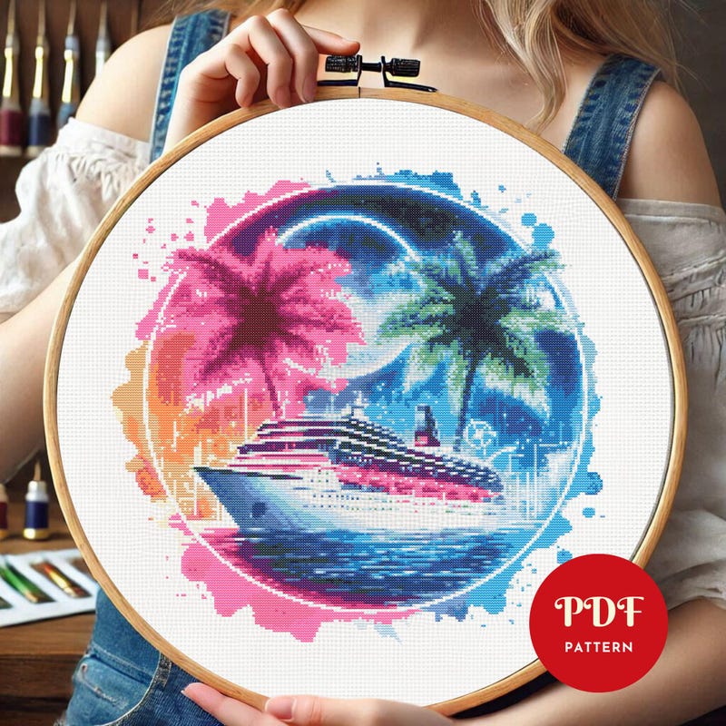 Ship Cross Stitch Pattern - Etsy