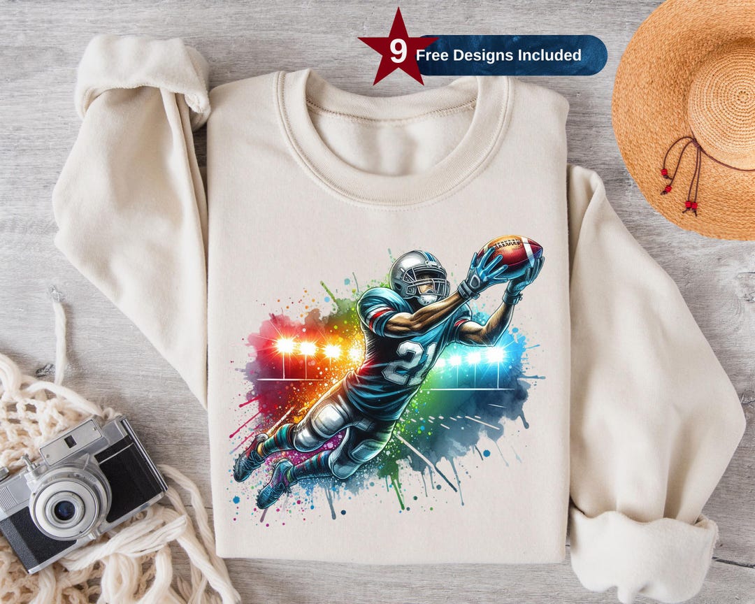 Football Player PNG, Sublimation Design, American Football Clipart ...