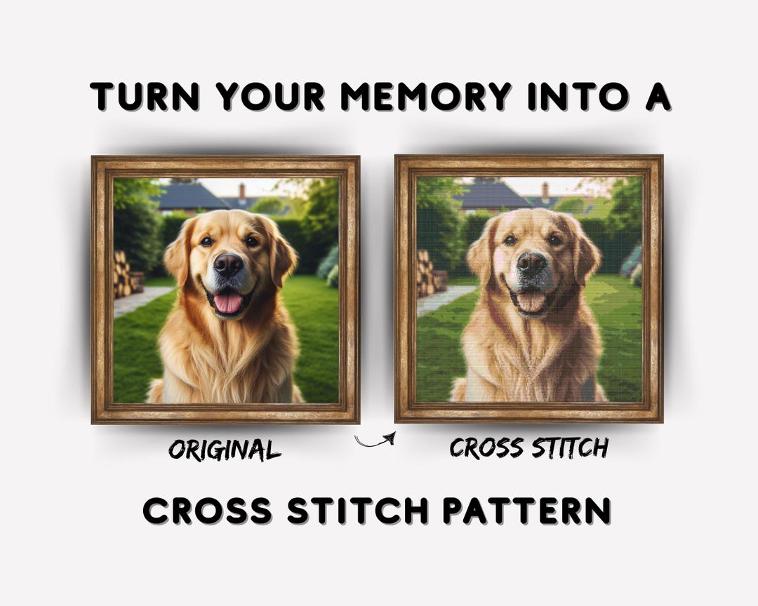 Convert Your Photo to Cross Stitch Pattern, Custom Cross Stitch Pattern ...