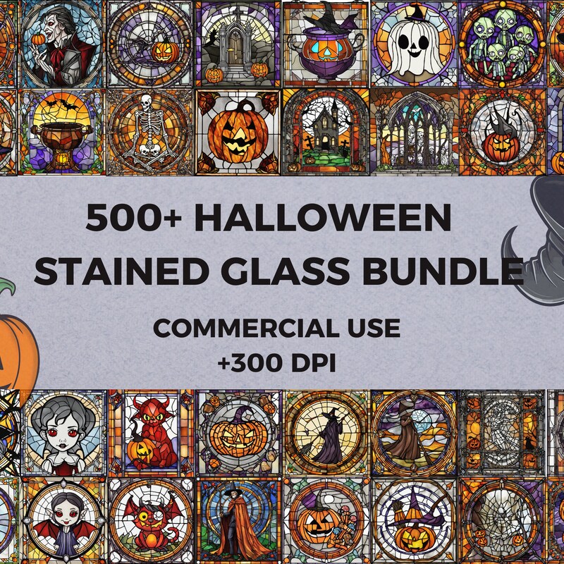 Halloween Stained Glass - Etsy