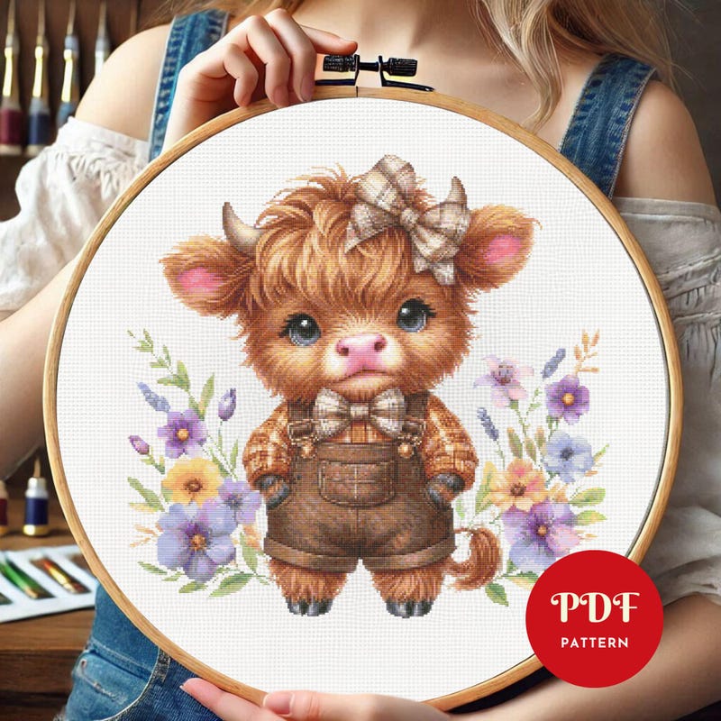Cow Cross Stitch Pattern - Etsy