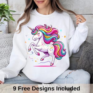 Rainbow Unicorn Png, Sublimation Design, Unicorn Clipart, Colorful Png ...