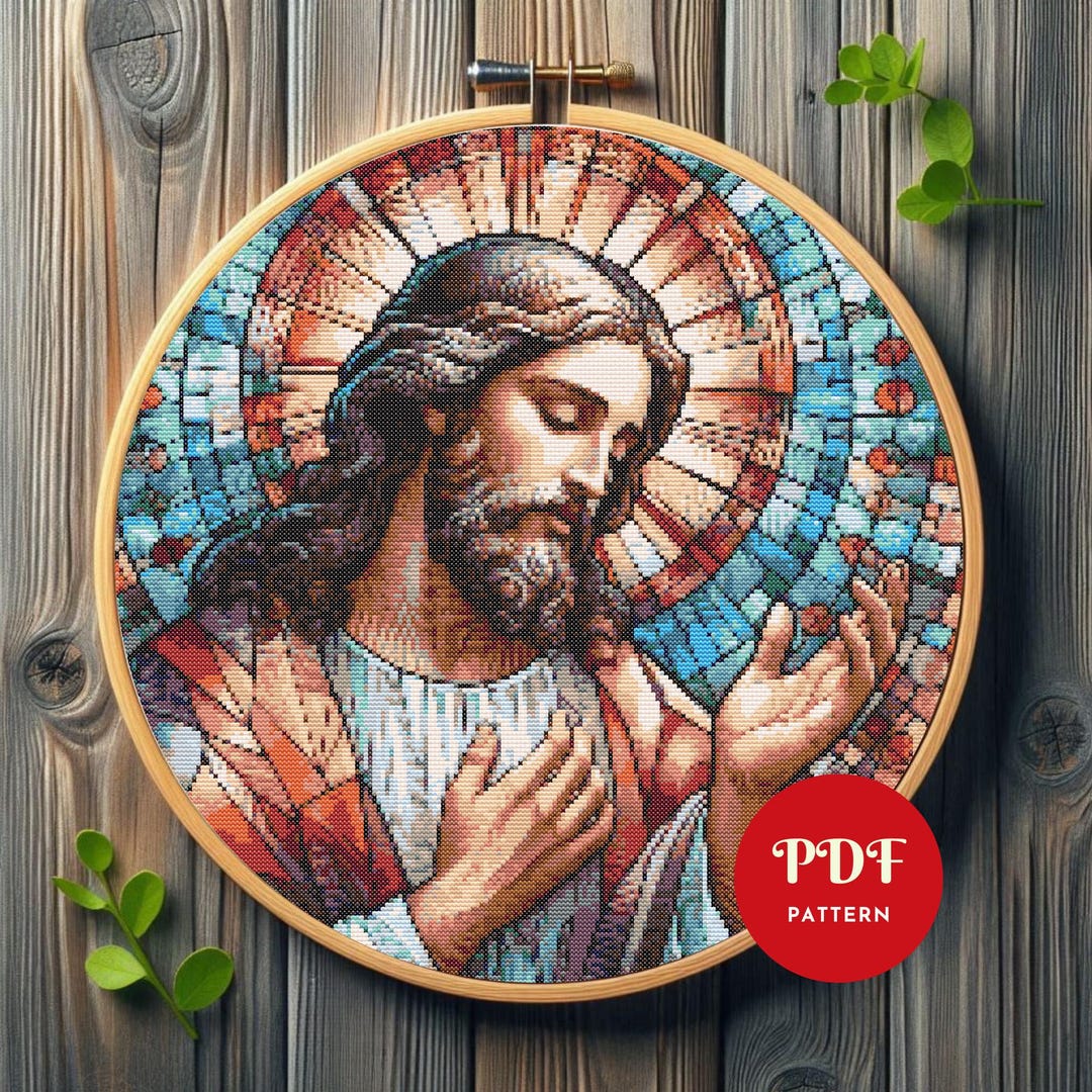 Jesus Cross Stitch Pattern, Crucifixion Embroidery Design, Christian ...
