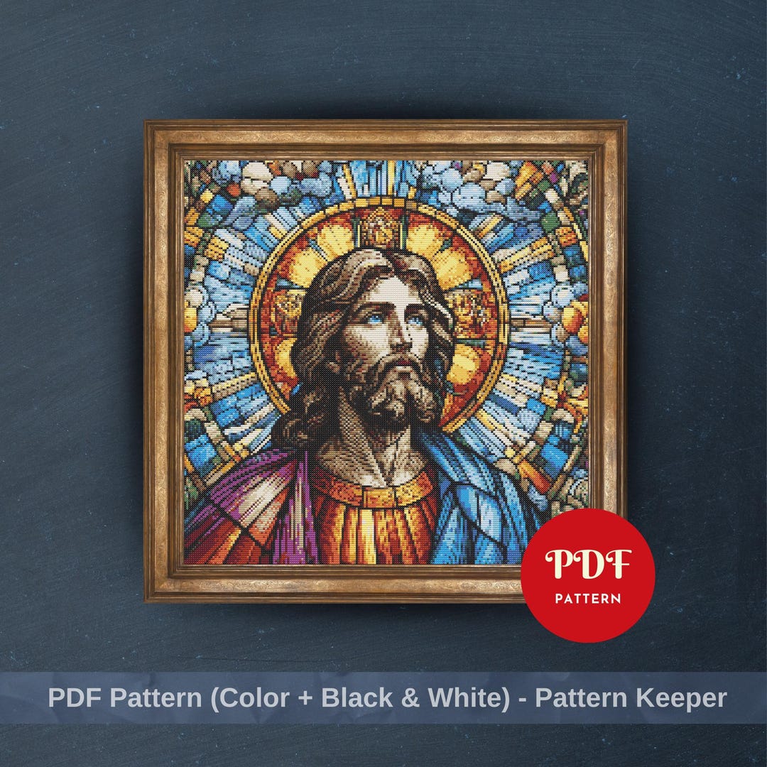 Jesus Cross Stitch Pattern, Religious Embroidery Design, Christian ...