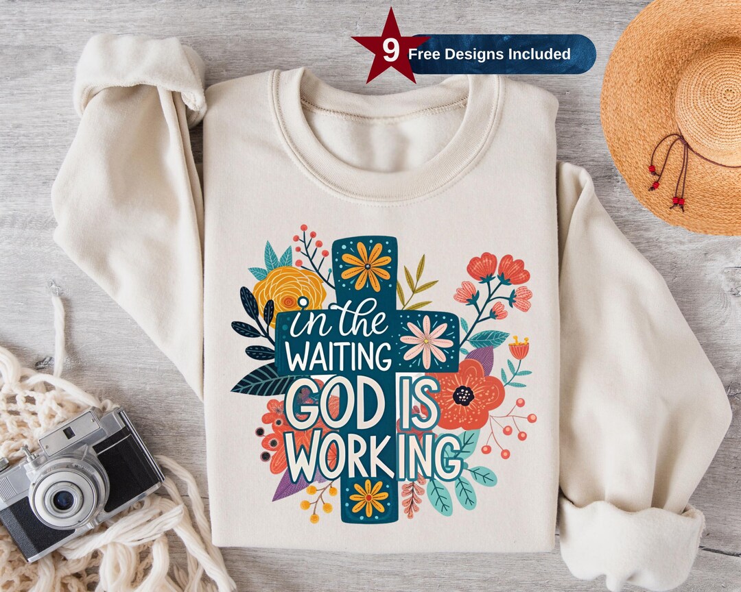 Foral Christian PNG, God is Working Png, Religious Sublimation Design ...