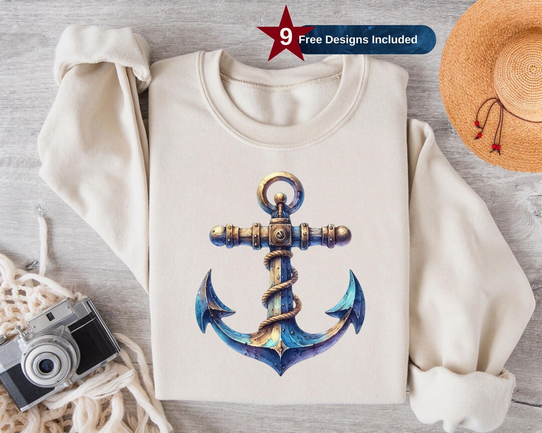 Anchor Png, Sublimation Design, Anchor Clipart, Sailor Png, Ocean Png ...