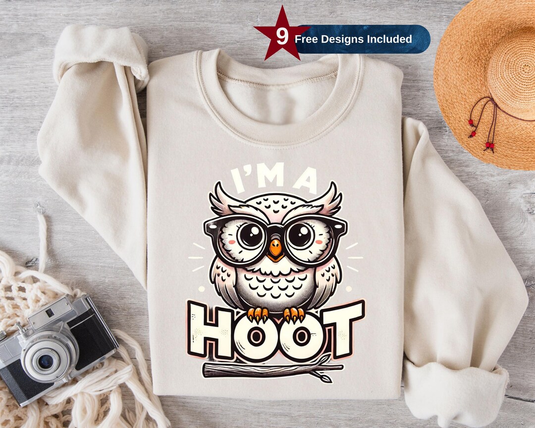 I Am a Hoot Png, Sublimation Design, Positive Png, Owl Clipart, Quotes ...