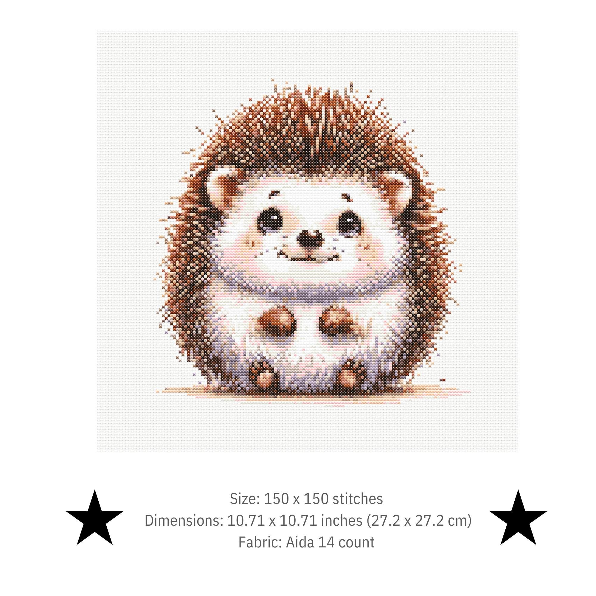 Hedgehog Cross Stitch Pattern, Animal Embroidery Pattern, Hedgehog ...