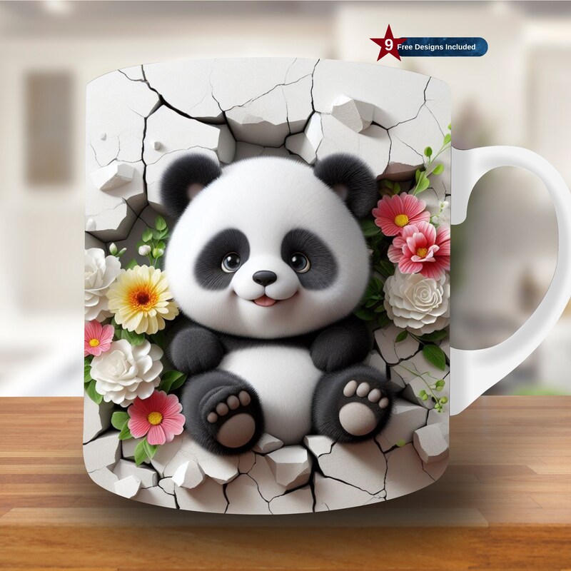 Panda Mug - Etsy