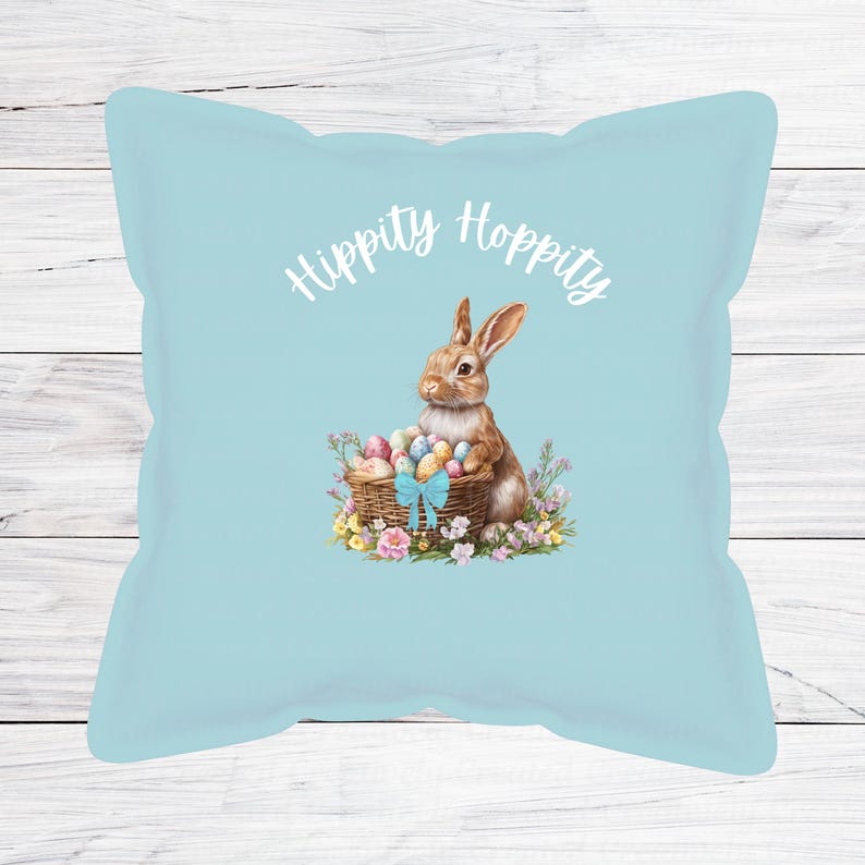 Hippity Hoppity Easter Clipart, Cute Bunny PNG Set, Rabbits With Egg ...