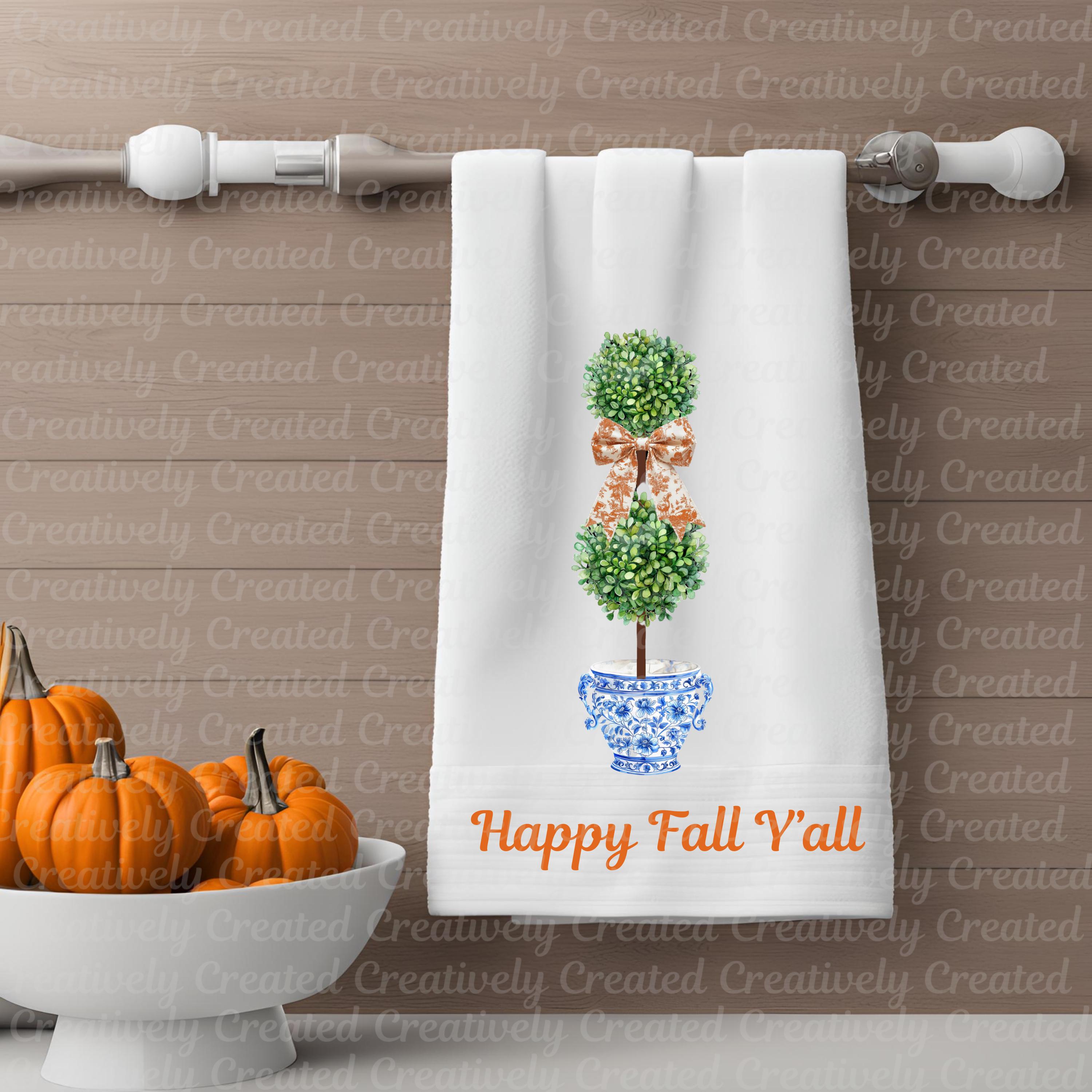 Fall Topiary PNG Bundle With Chinoiserie Planters and Seasonal Bows ...