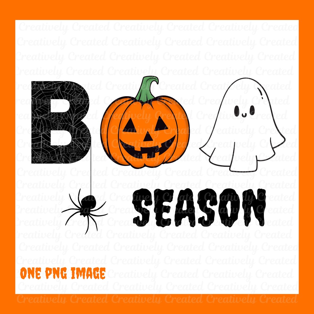 It's Boo Season!, Halloween, PNG, Spooky Spider and Web, Pumpkin and ...