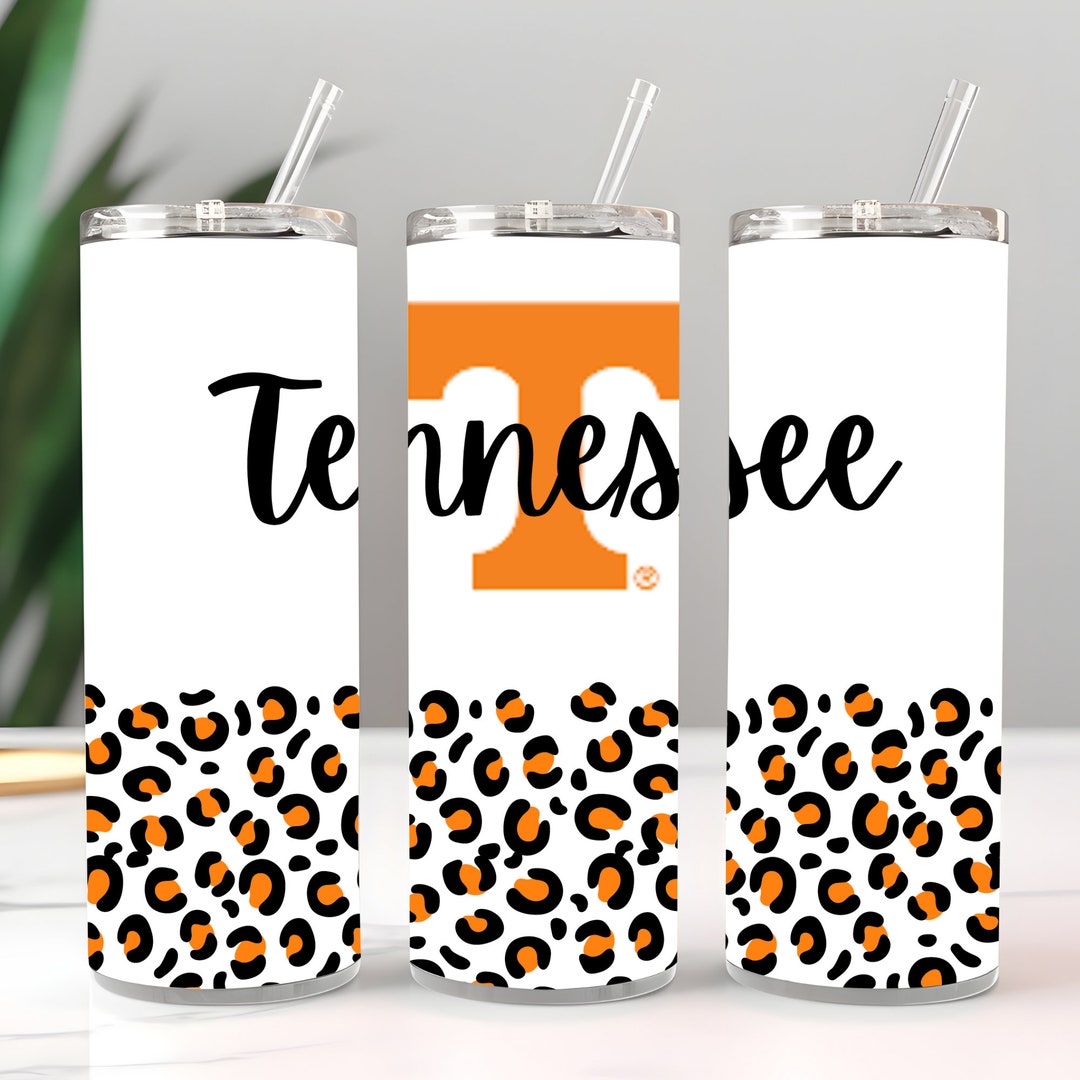 Orange Leopard Print Tennessee Vols Skinny Tumbler Designs - Etsy