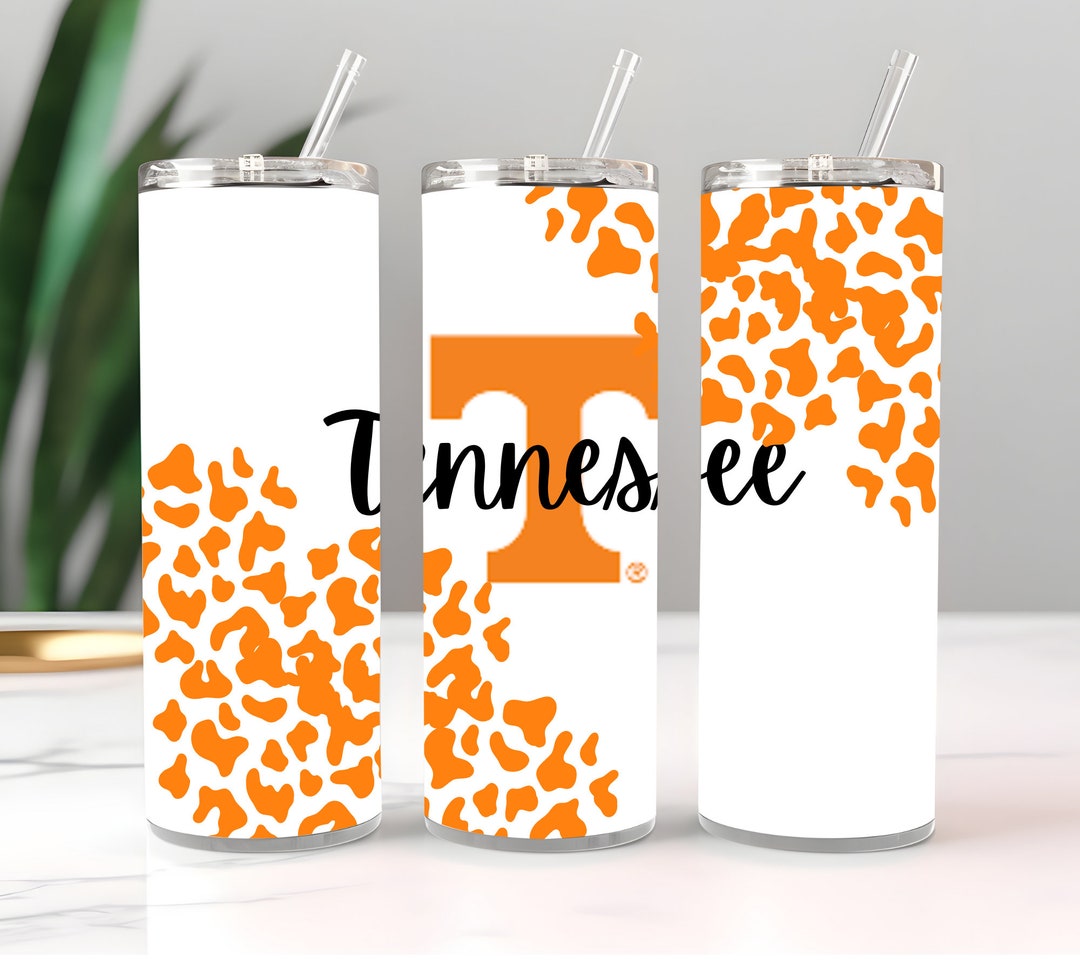 Orange Leopard Print Tennessee Vols Skinny Tumbler Designs - Etsy
