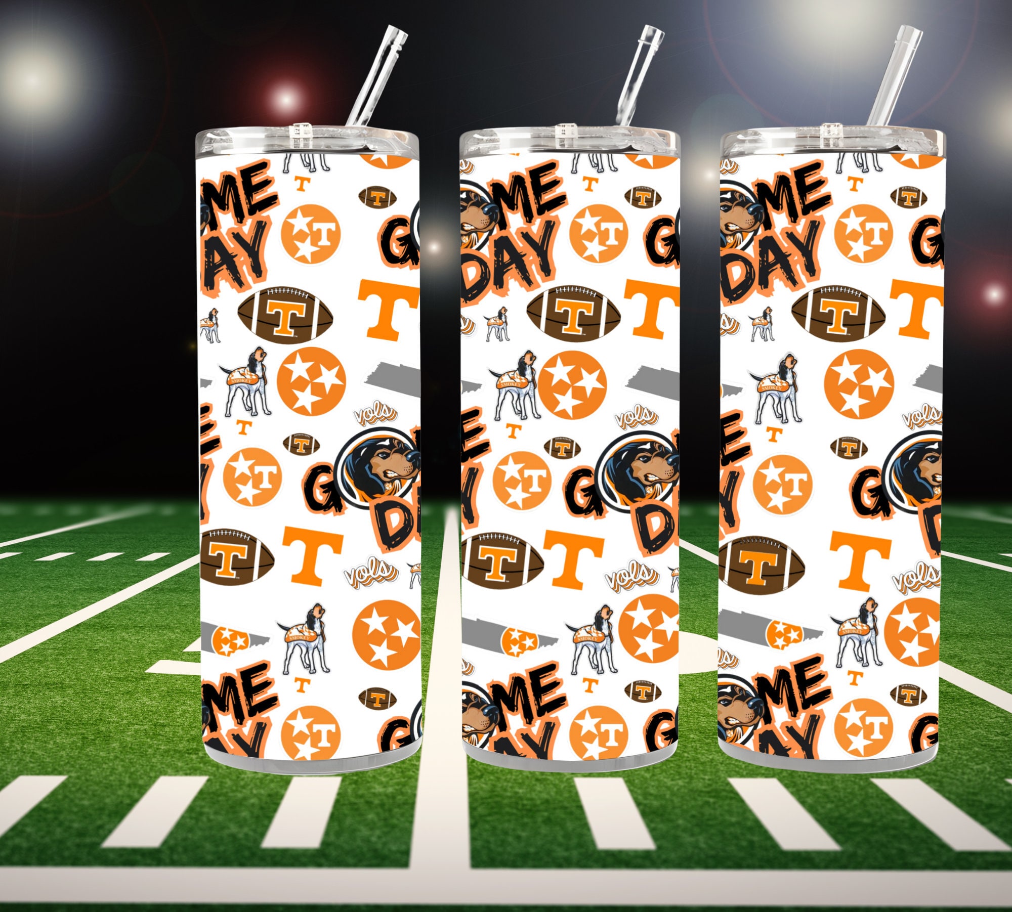 Tennessee Vols Game Day Skinny Tumbler Designs - Etsy
