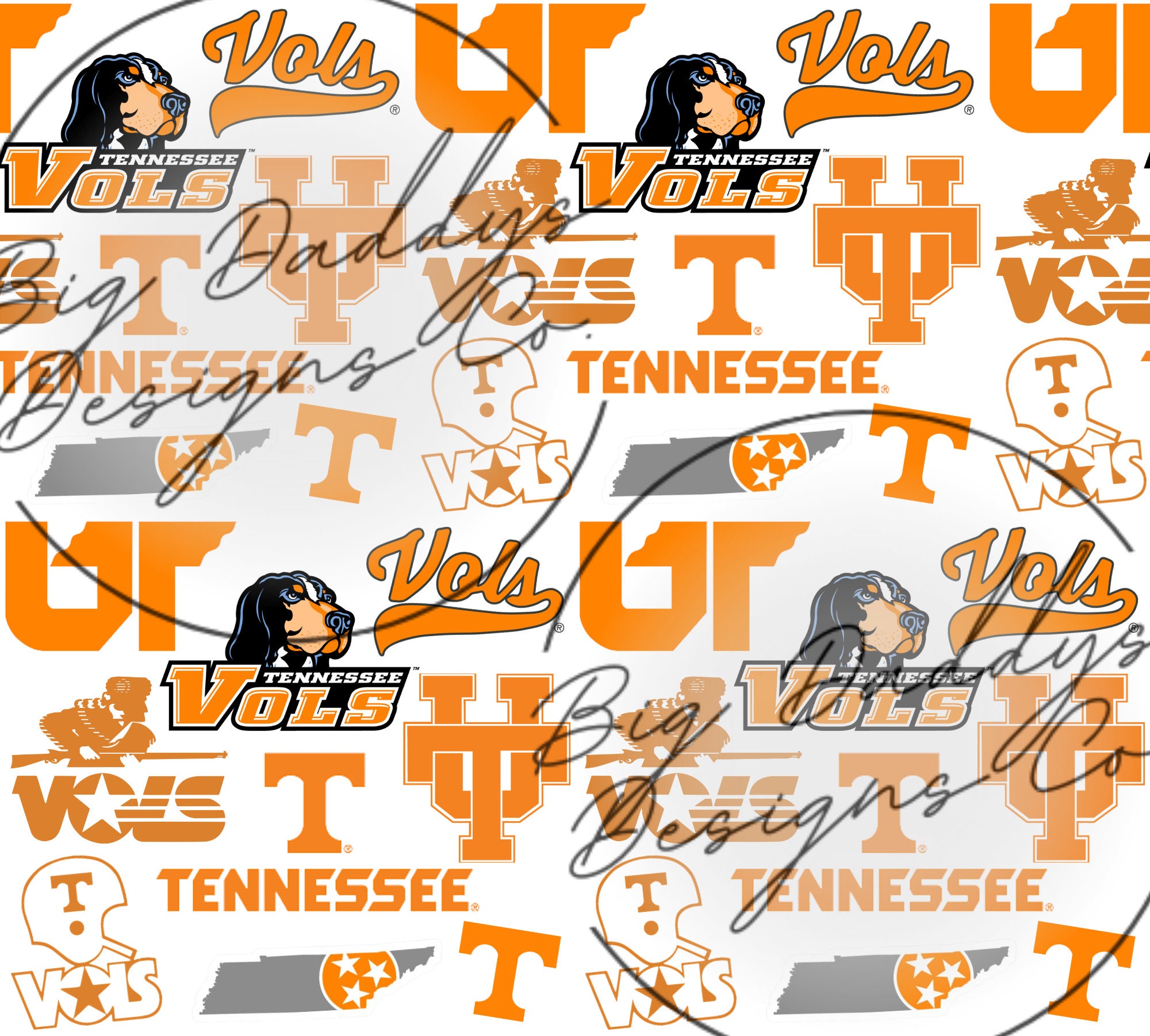 Tennessee Vols Logo Skinny Tumbler Designs - Etsy