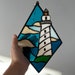 Stained Glass Lighthouse Scene Window Hang/suncatcher - Etsy