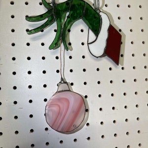Stained Glass Grinch Hand Window Hang/suncatcher - Etsy