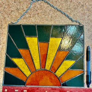 Sunburst/sunshine Stained Glass Window Hang/suncatcher - Etsy