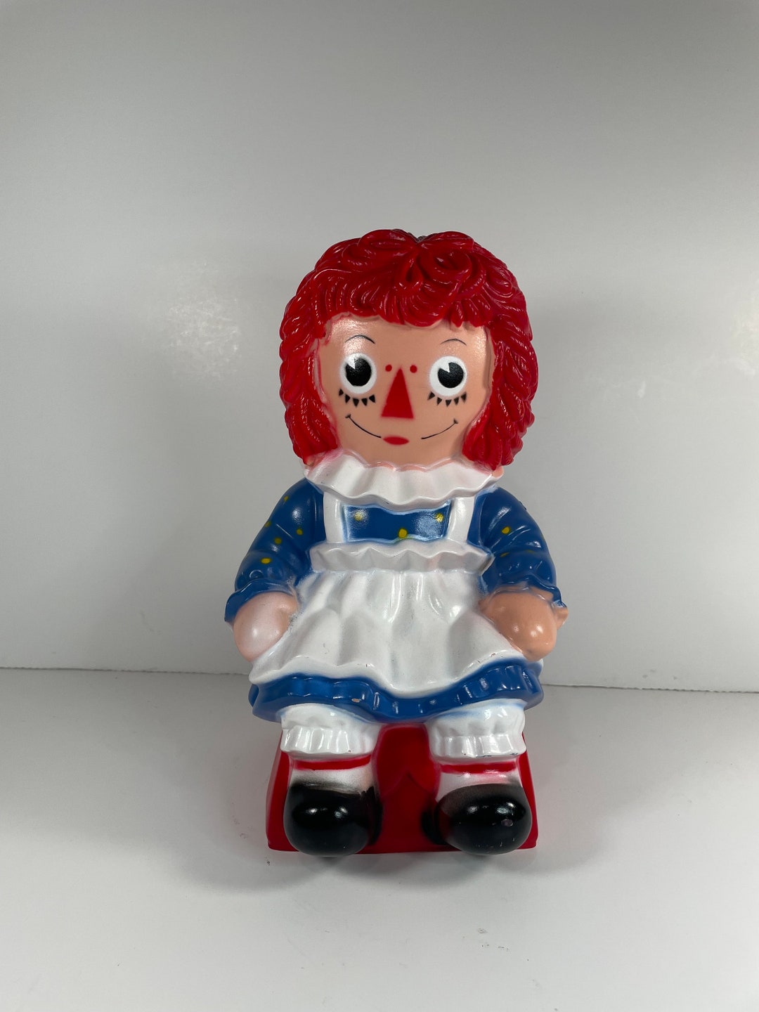 Vintage 1972 Bobbs Merrill Company 10" Vinyl Plastic Raggedy Ann Doll ...